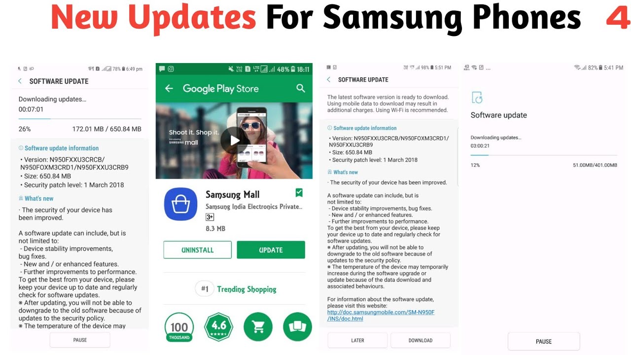 New updates for Samsung Smartphones - YouTube