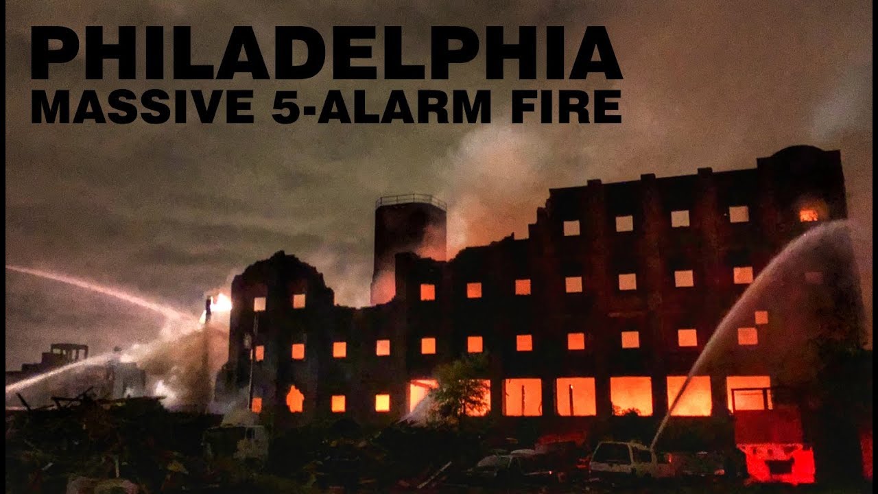 MASSIVE 5-ALARM FACTORY FIRE, PHILADELPHIA, PA. - YouTube