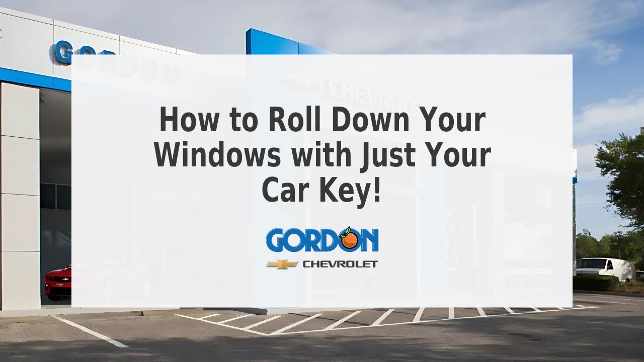 Unlock This Hidden Feature: Roll Down Your Windows with Just Your Key ...