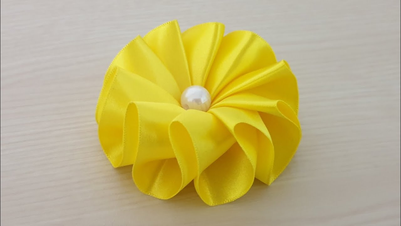 Super Easy Ribbon Flower Making - Hand Embroidery Amazing Trick with ...