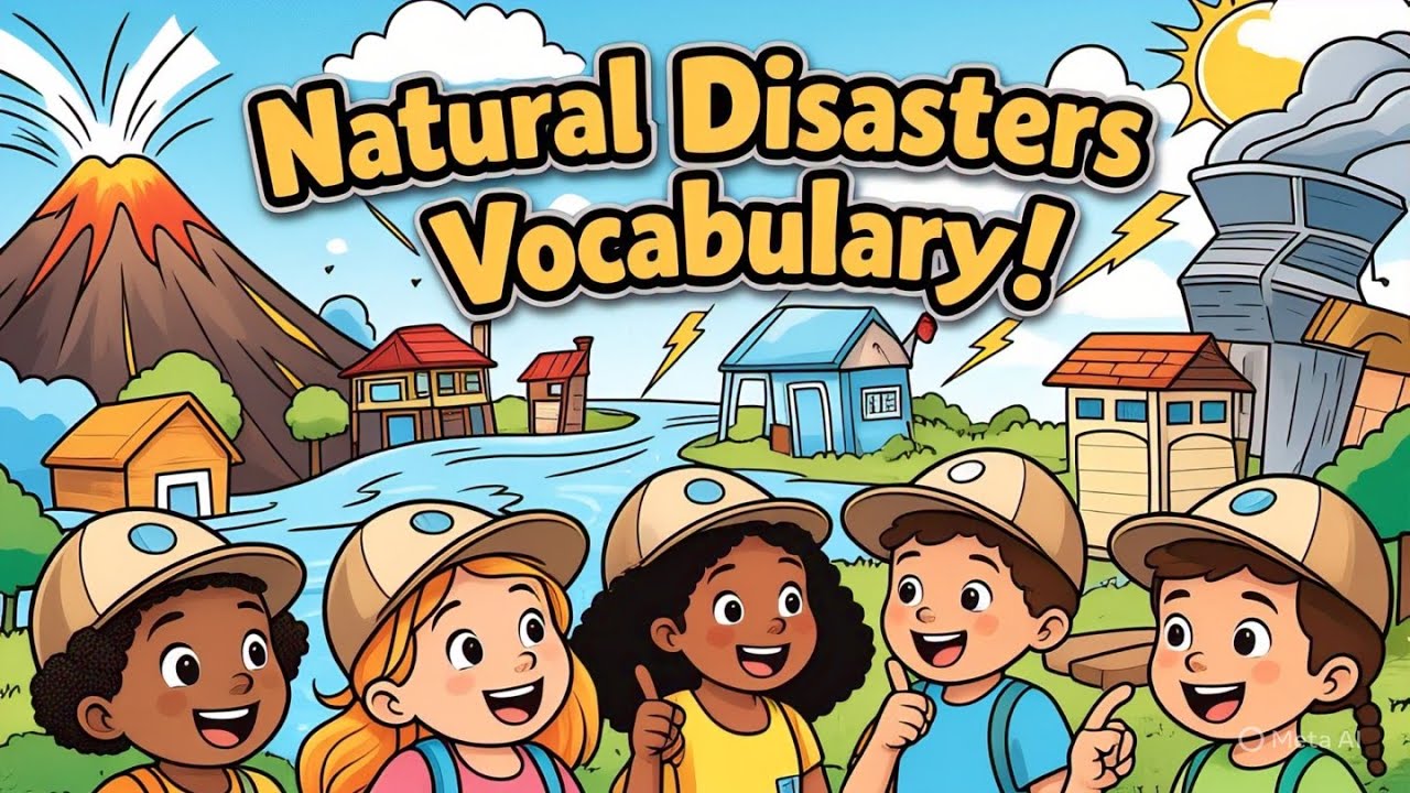 Natural Disasters Vocabulary Video For Kids In English | Fun ...