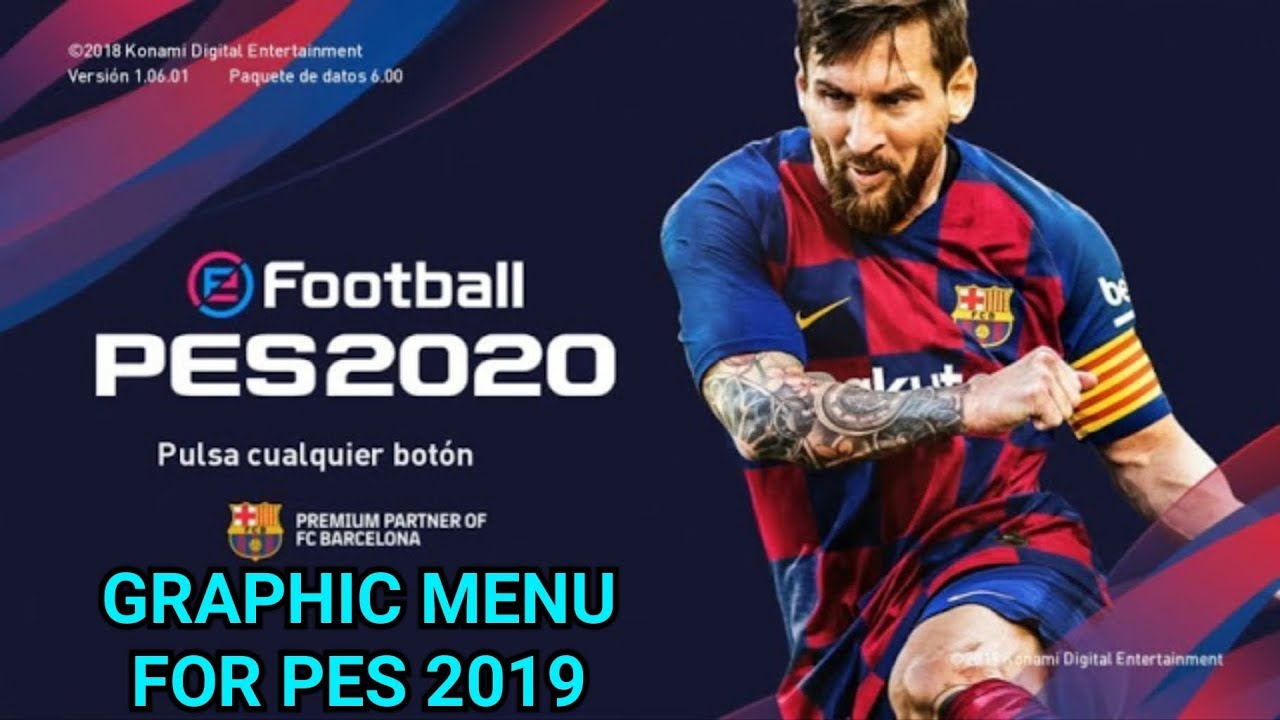 PES 2019 | PES 2020 Graphic Menu For PES 2019 - YouTube