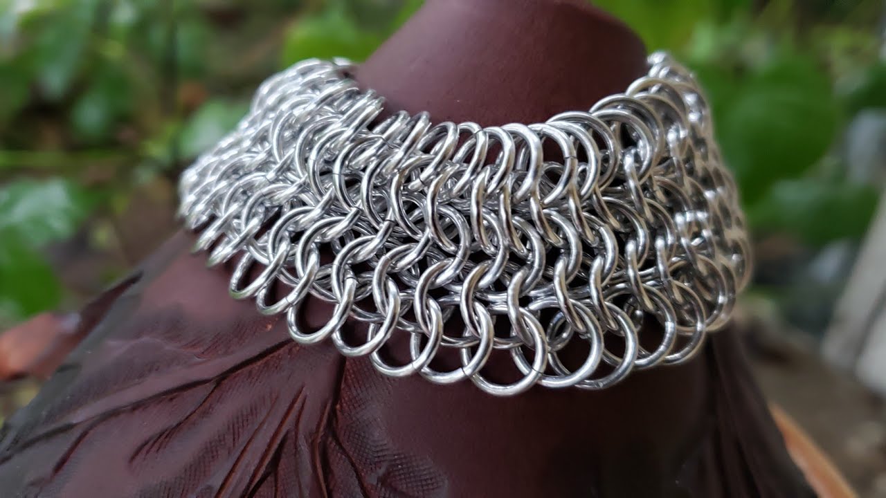 How to chainmail bracelet: euro 6in1 - YouTube