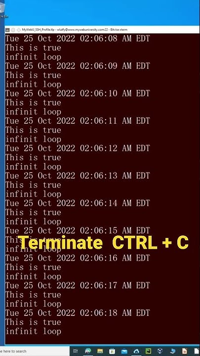 Linux: Prevent or Terminate Infinite Loop - YouTube