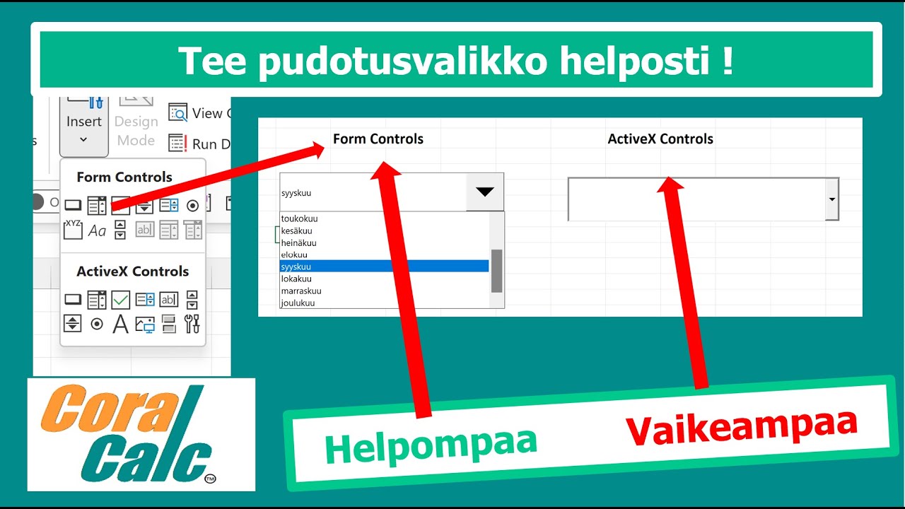 Excel Pro-raportointi: Kuinka voidaan tehdä pudotusvalikko helposti ...