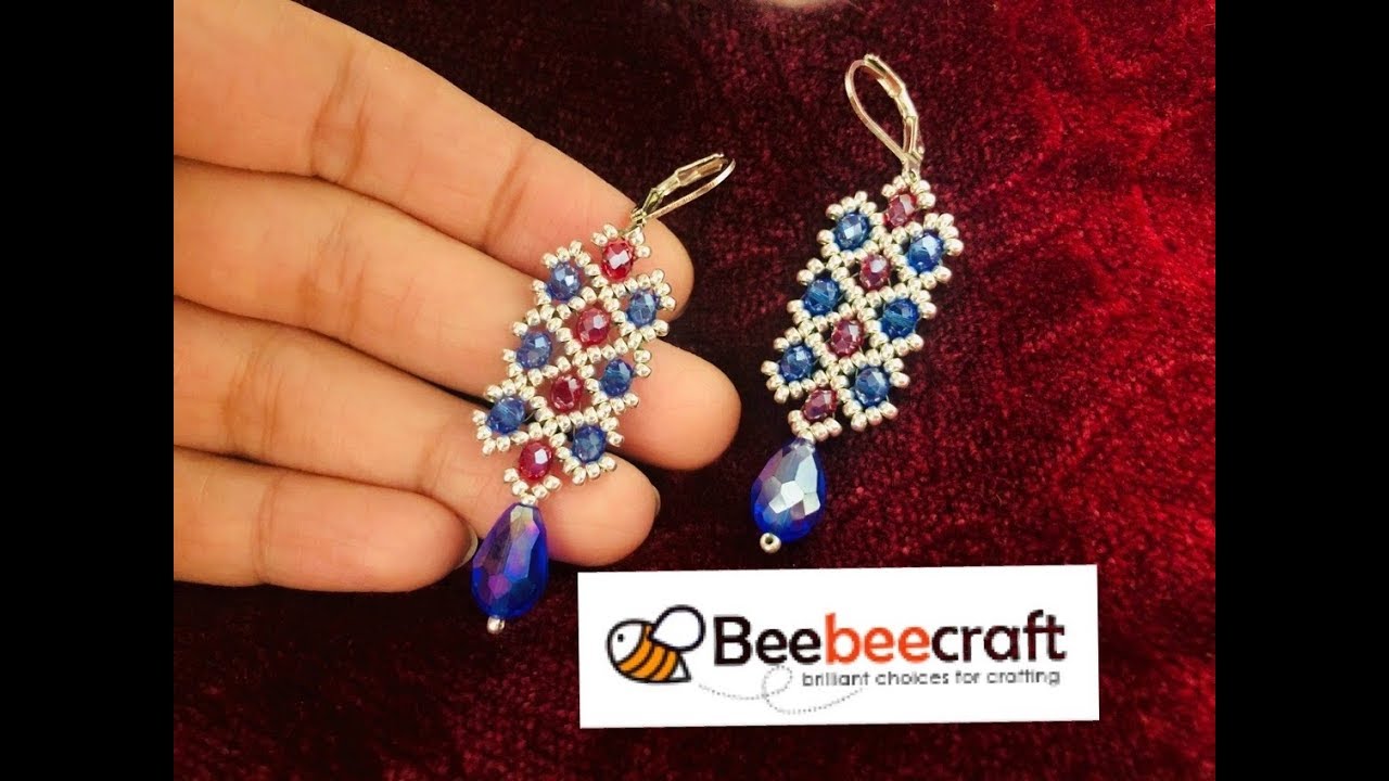 Beebeecraft Tutorial ||Beadicted Earrings || How to make Beaded ...