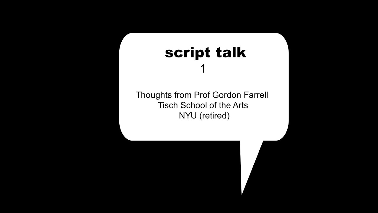 Script Talk Episode 1 - YouTube