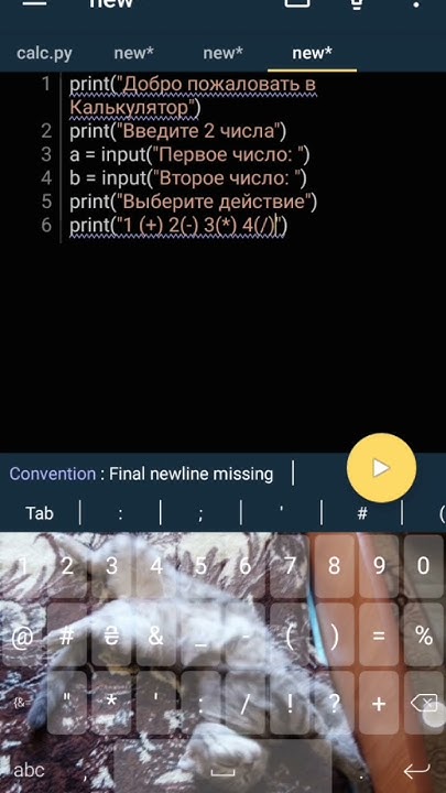 Простой калькулятор на Python. Полное видео на канале. - YouTube
