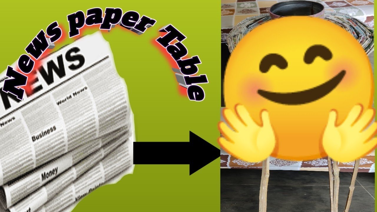 News paper Table /diy/creativity ️ - YouTube
