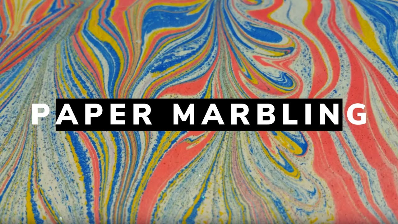DIY: PAPER MARBLING USING GLITTER - YouTube