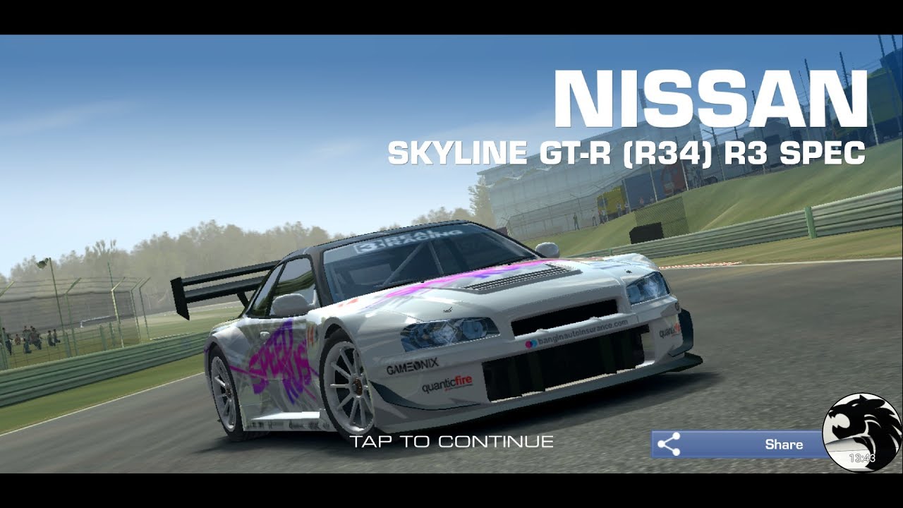 Real Racing 3 Nissan Skyline GT-R (R34) R3 Spec Championship Final Tier ...