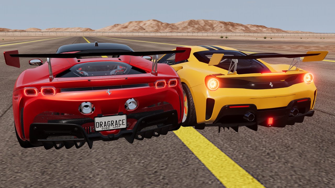 Ferrari 488 Pista 3.9 V8 vs Ferrari SF90 Stradale 4.0 V8 - YouTube