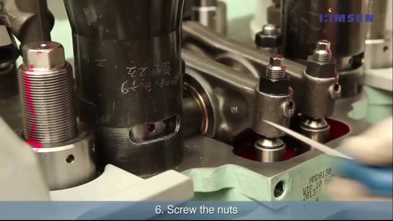 Auxiliary Engine Assembling the Cylinder Head - YouTube