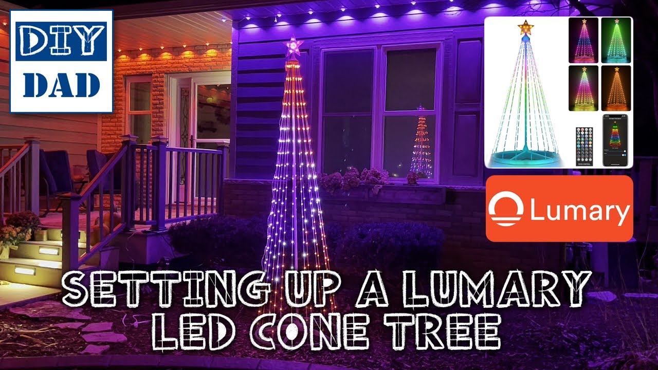 Setting up a Lumary LED Cone Tree - YouTube