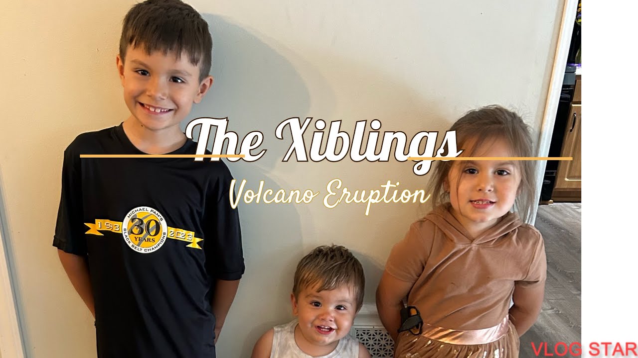THE BIGGEST VOLCANO ERUPTION EVER 😂 #family #thexiblings #volcano # ...