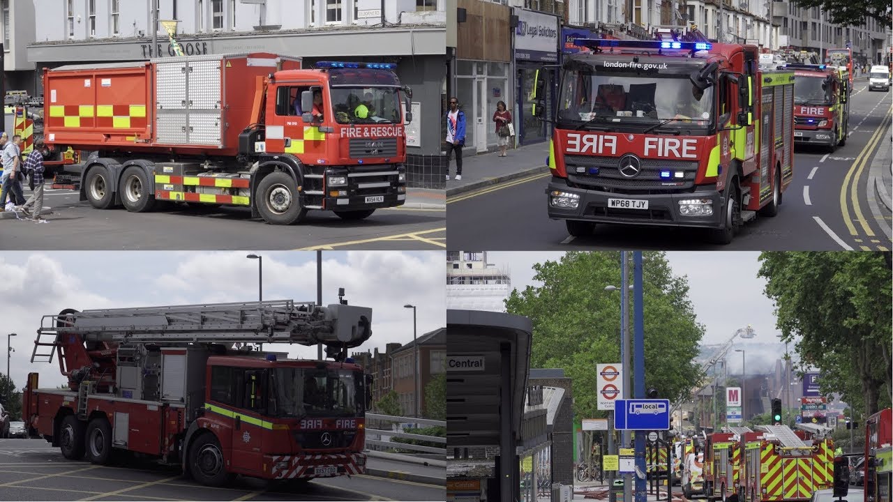 London Shopping Mall Fire - Massive Fire Brigade Response - YouTube