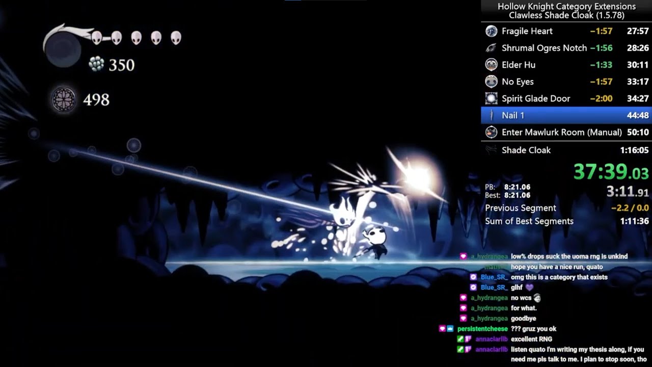 Hollow Knight - Clawless Shade Cloak in 1:10:47 - YouTube