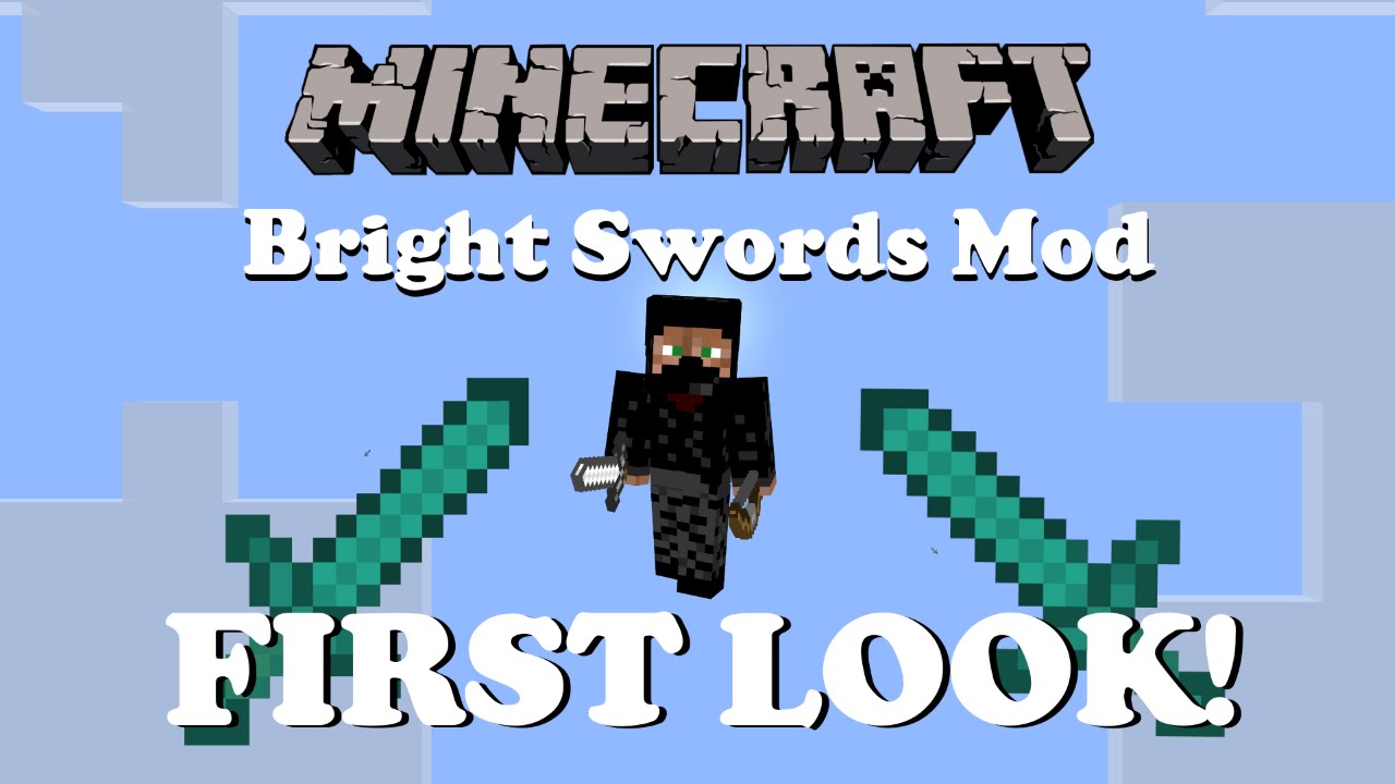 Minecraft First Look at the Bright Swords Mod by Me! (Work in Progress ...