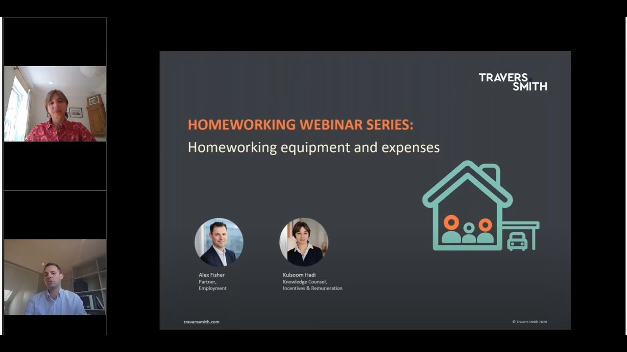 Homeworking equipment and expenses - July 2020 - Travers Smith - YouTube