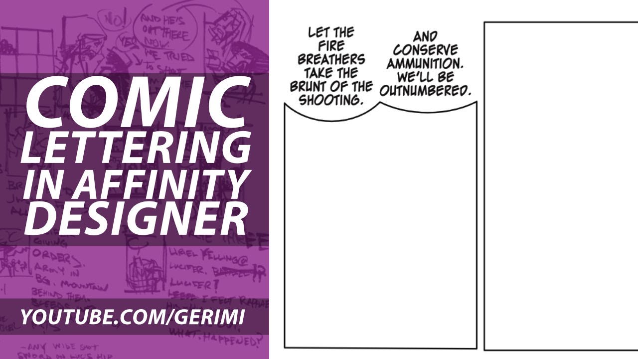 Comic Lettering in Affinity Designer - YouTube