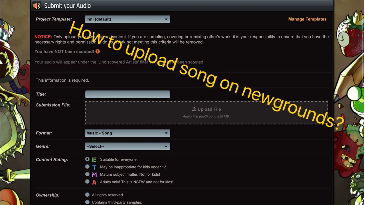 How to upload song on newgrounds in 2025?-tutorial- - YouTube