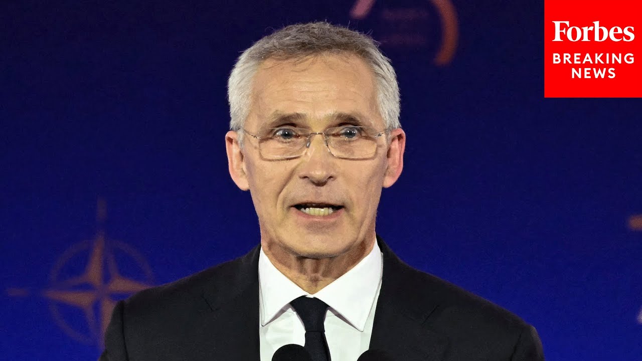 Secretary General Jens Stoltenberg Addresses The 2024 NATO Summit In ...