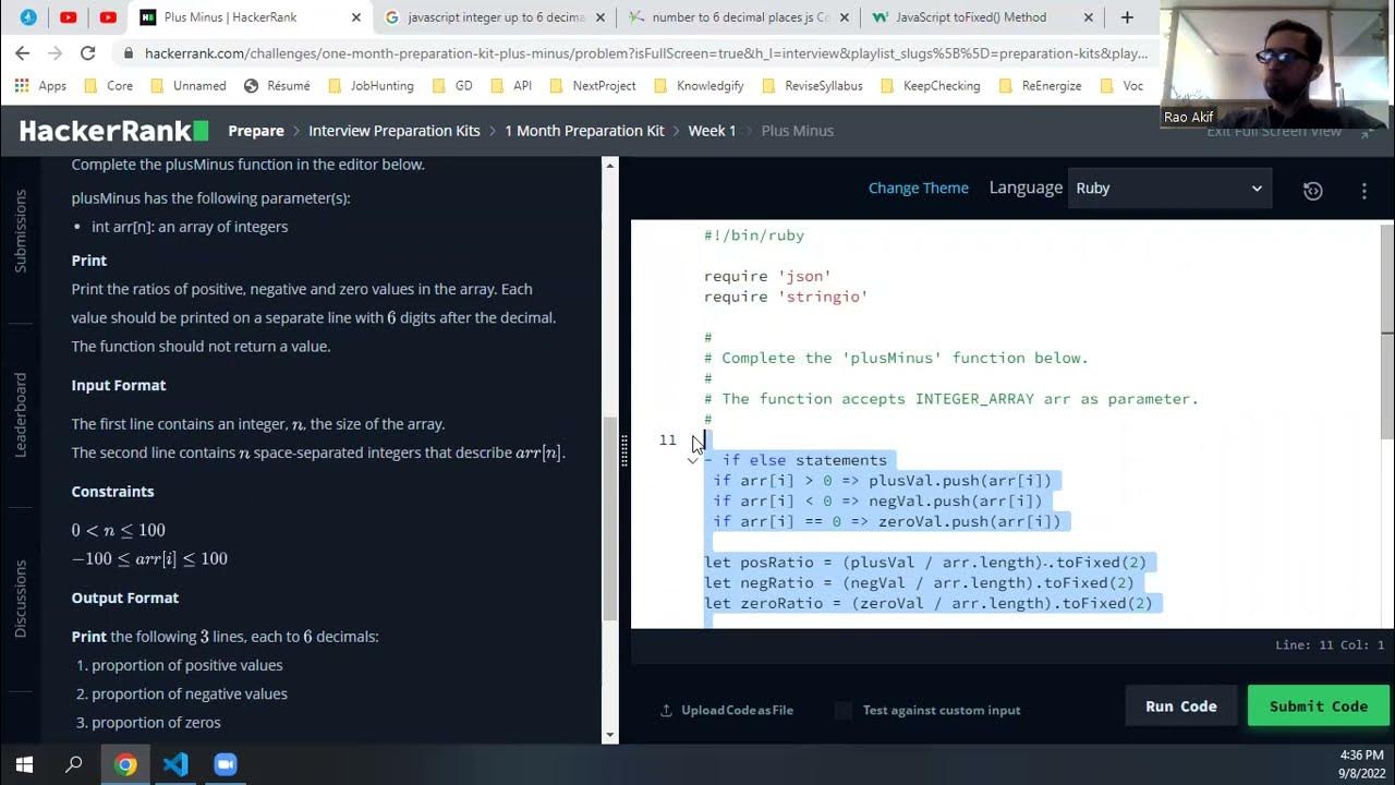 Hacker Rank: Prepare Interview | Preparation Kits | 1 Month Preparation Kit | Week 1 | PlusMinus ...
