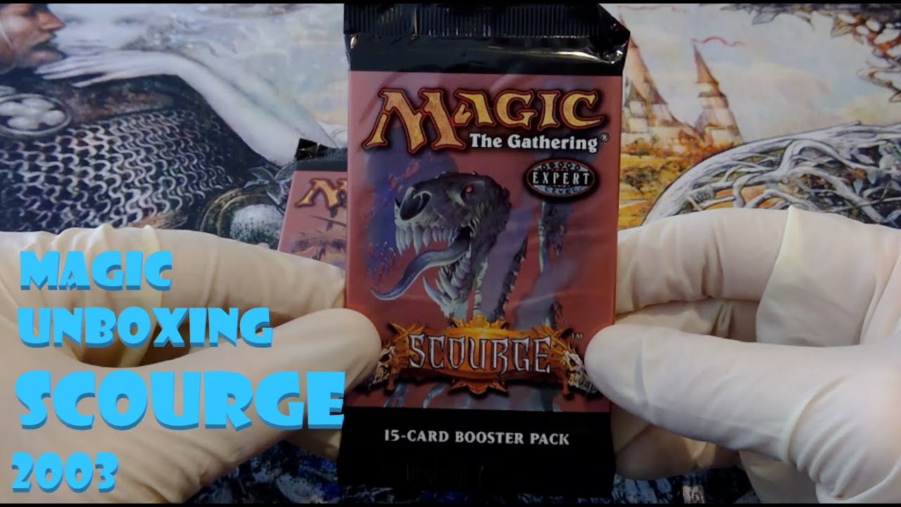 Magic Vintage Unboxing 88: SCOURGE PLAGEN (2003) 2 Booster Magic the ...