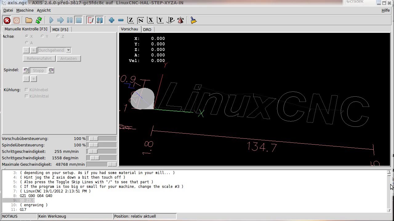 Open-Free-CNC Steuerung Linuxcnc Einrichten Teil1 - YouTube