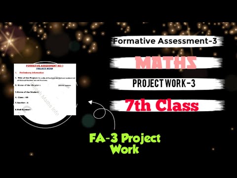 7th Class FA-3 (CBA-2) Maths Project Work-3 (2023-24) || formative ...