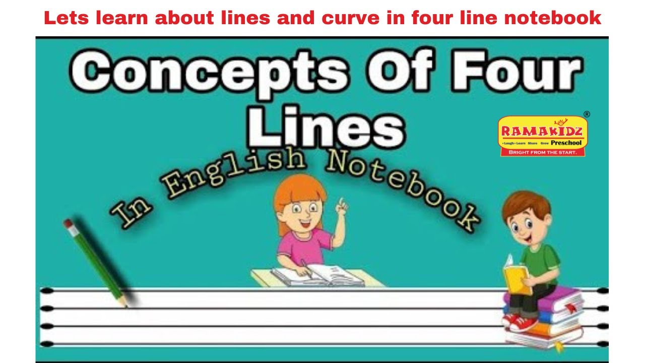 Lets learn about lines and curve in four line notebook - YouTube