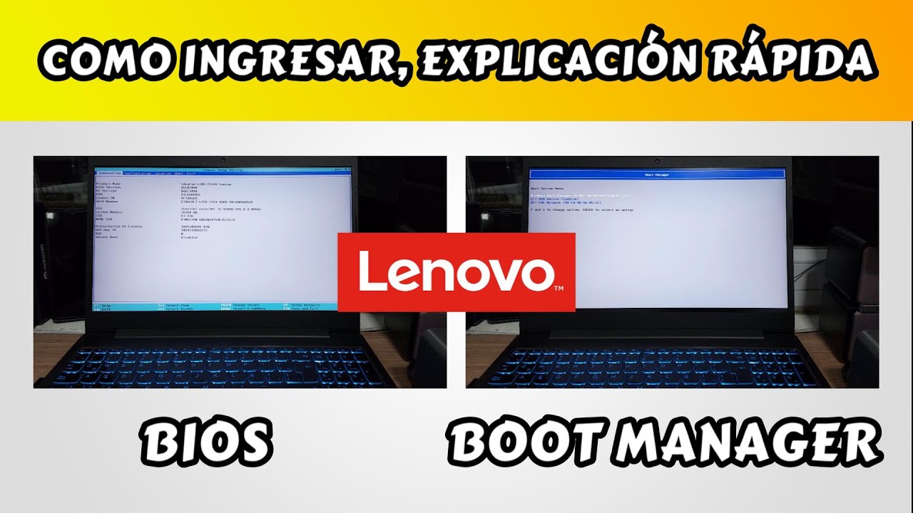 Como entrar en la BIOS en Computadoras LENOVO y como ver el BOOT ...