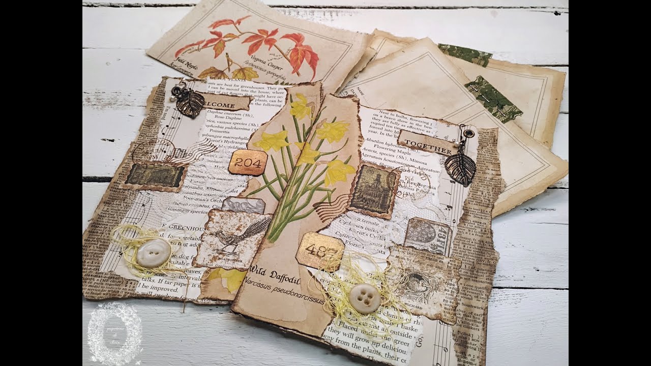Thrifted Books Ephemera Series | 48 Full-page Collaged Pockets ...
