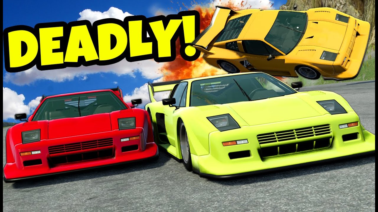 Racing The Most DEADLY CAR MOD In BeamNG Drive Down a Mountain! - YouTube
