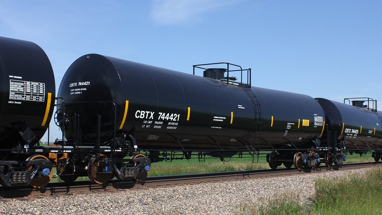 BRAND NEW TANK CARS!! CPKC Train no. 243 West Brooks Sub Mile 157.38 ...