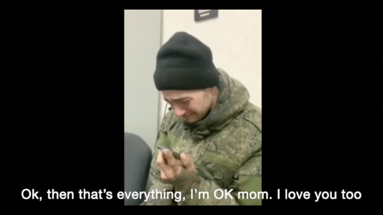 Captured Russian soldier tears up over call with mother. Heart ...