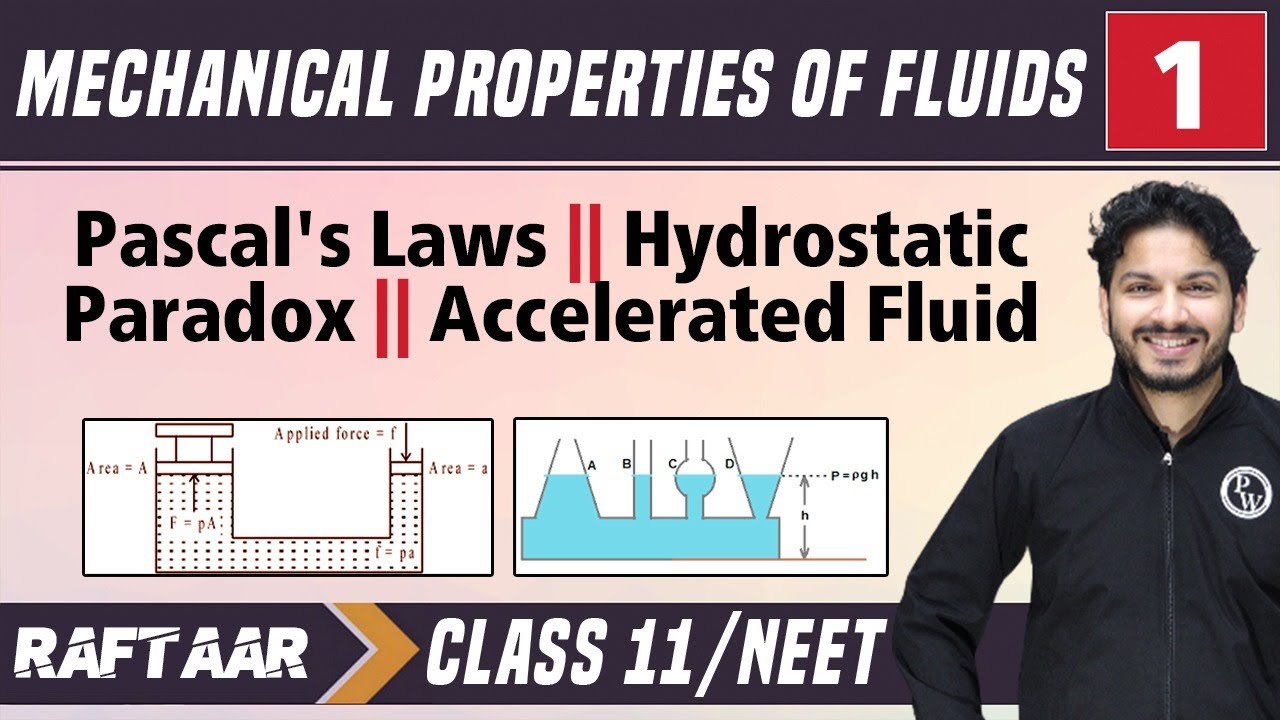 Mechanical Properties of Fluids 01 || Pascal's Laws || Hydrostatic ...