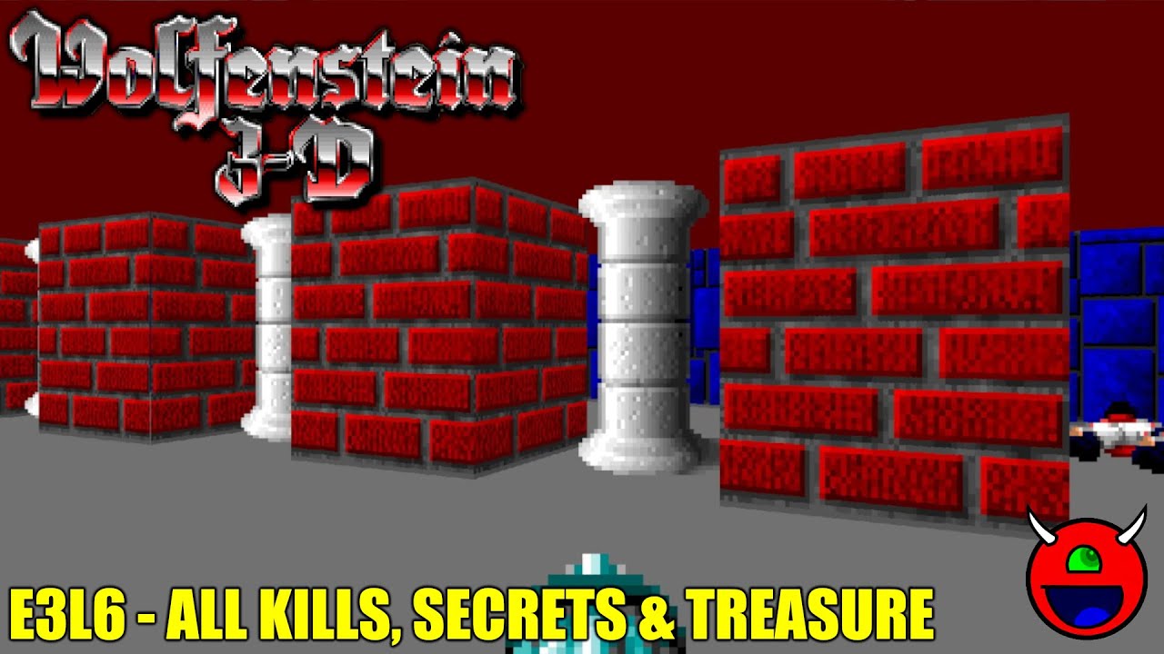 Wolfenstein 3D (ECWolf) - E3L6 - 100% No Commentary - YouTube