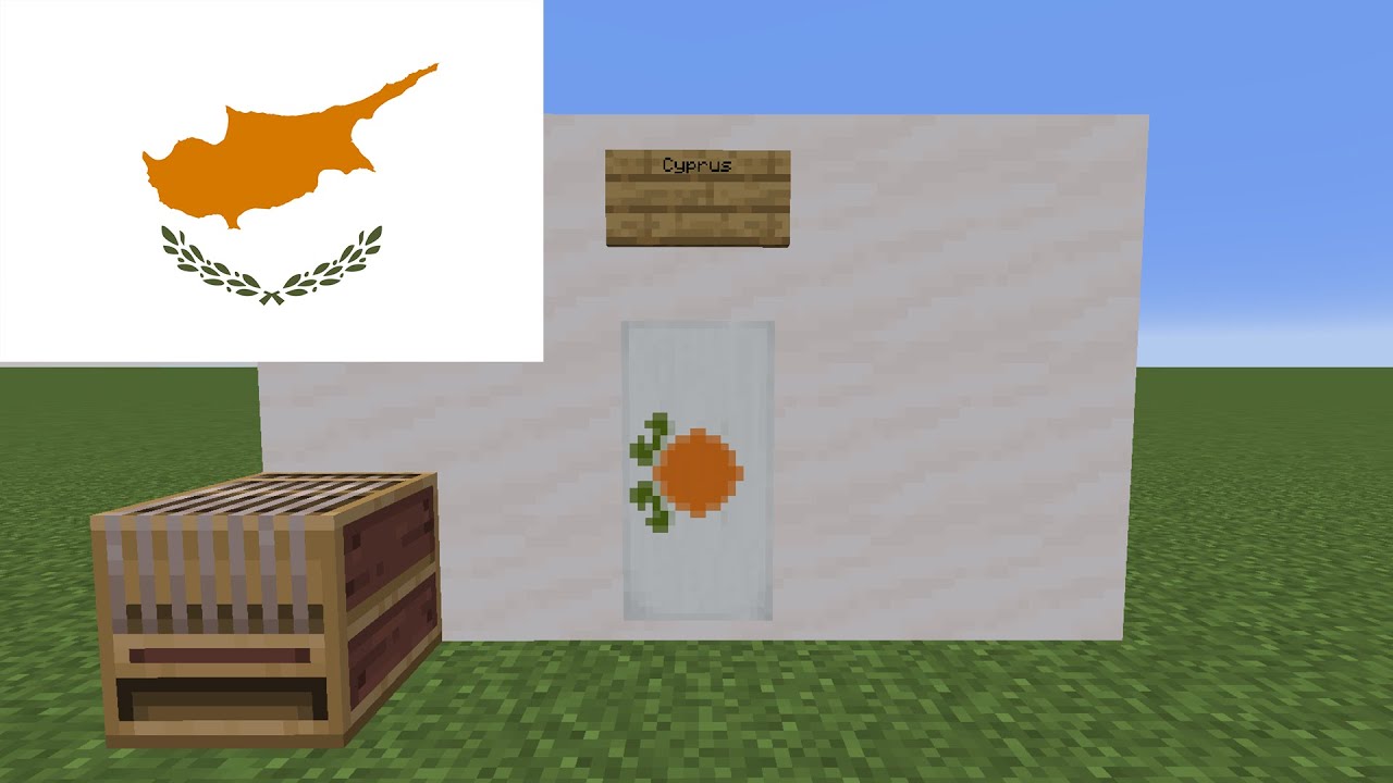 How to Make Cyprus' Flag in Minecraft - YouTube