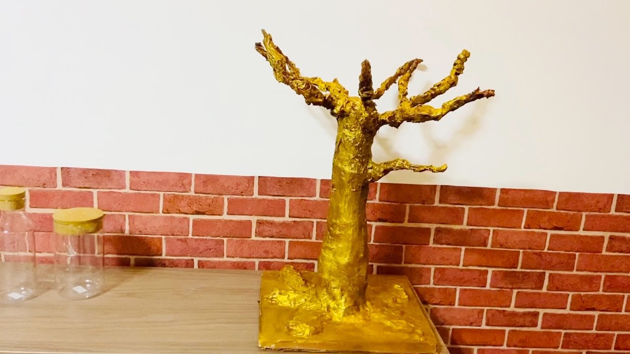 DIY - How to Make a Tree with Tissue Paper - YouTube