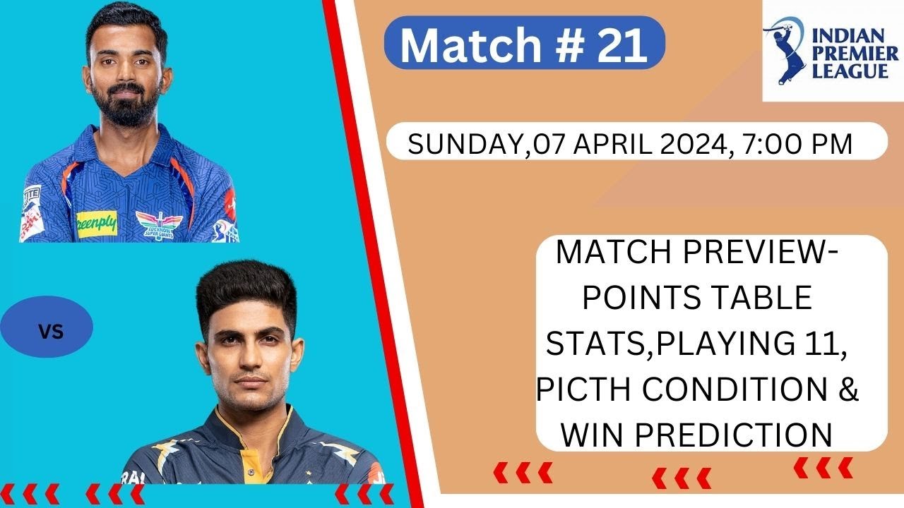 IPL MATCH 21 LUCKNOW VS GUJRAT, MATCH REVIEW, POINTS TABLE, WIN ...