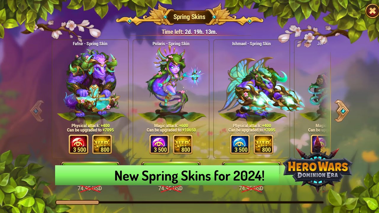 New Spring Skins for Polaris, Ishmael, and Fafnir — Hero Wars: Dominion ...