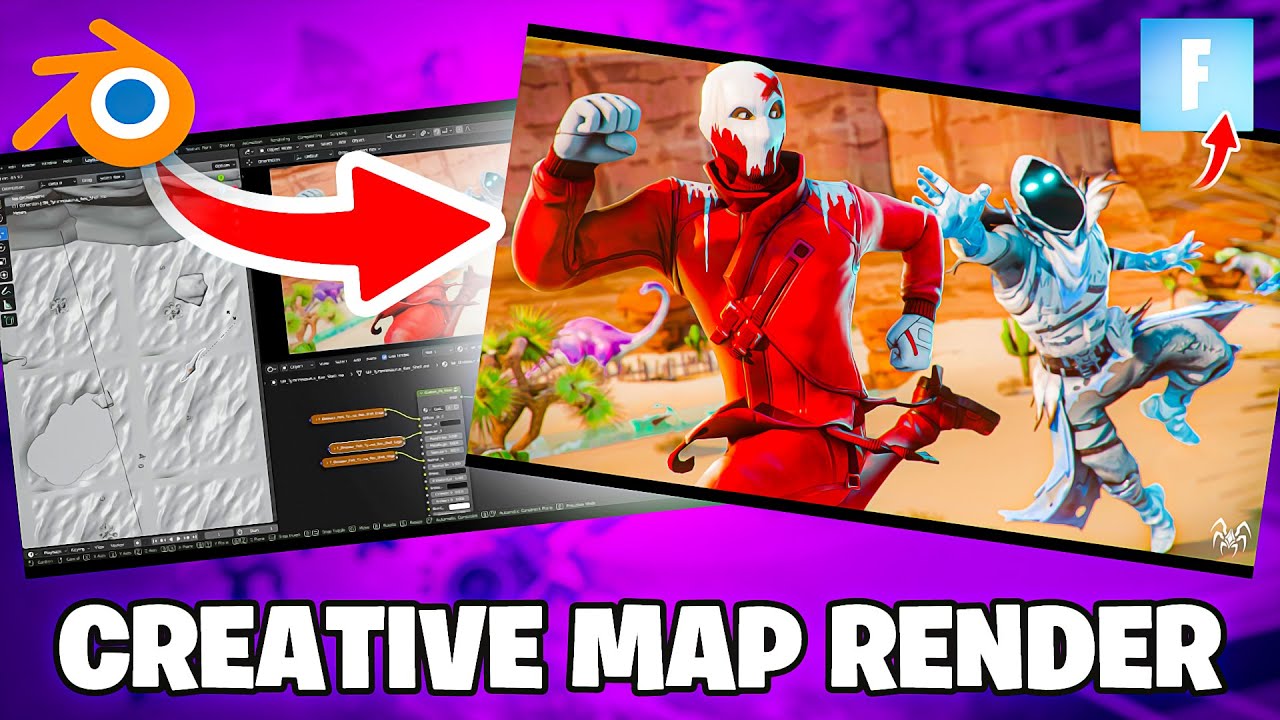 How I made this RENDER for a FORTNITE Creative Map - YouTube