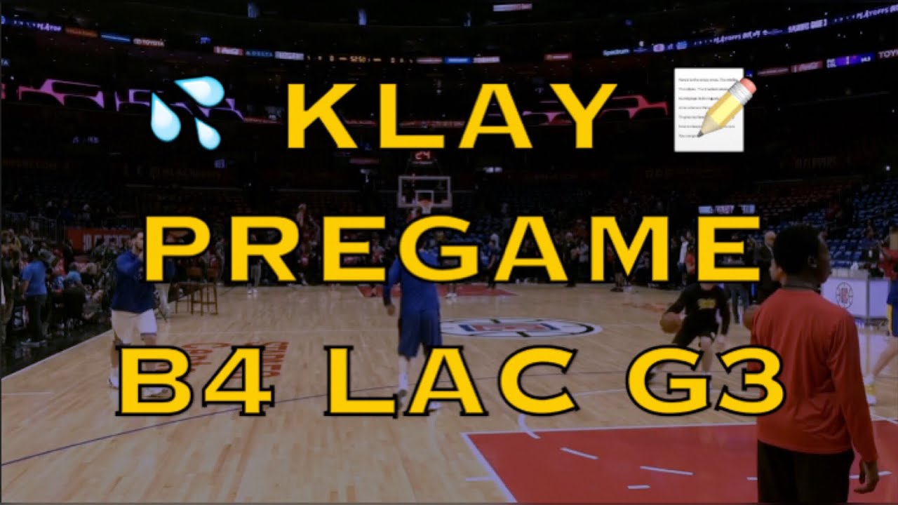 Klay splashes + autographs, pregame before Warriors (1-1) vs LA ...