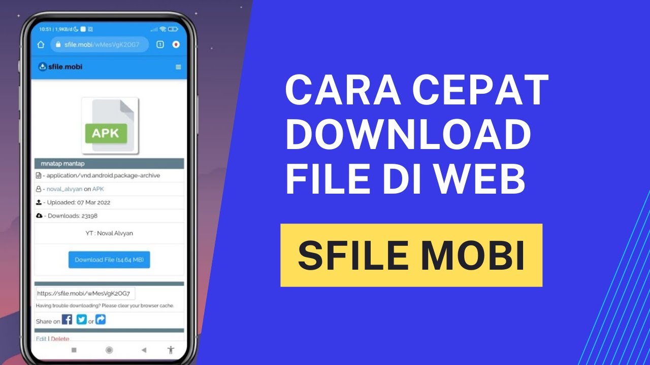 CARA CEPAT DOWNLOAD FILE DI SITUS SFILE MOBI - YouTube