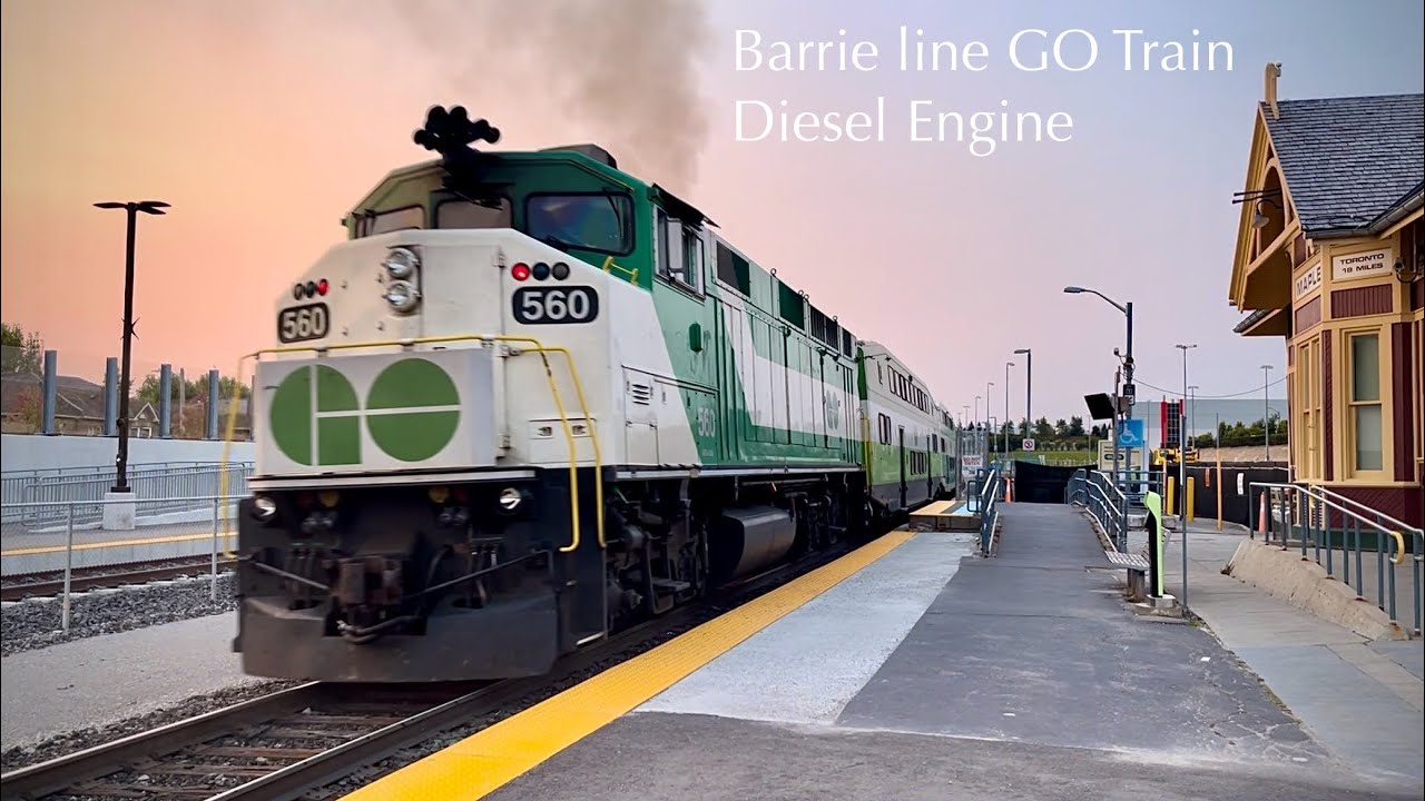 GO Train with Diesel Engine at Maple Station | Union, Toronto to ...