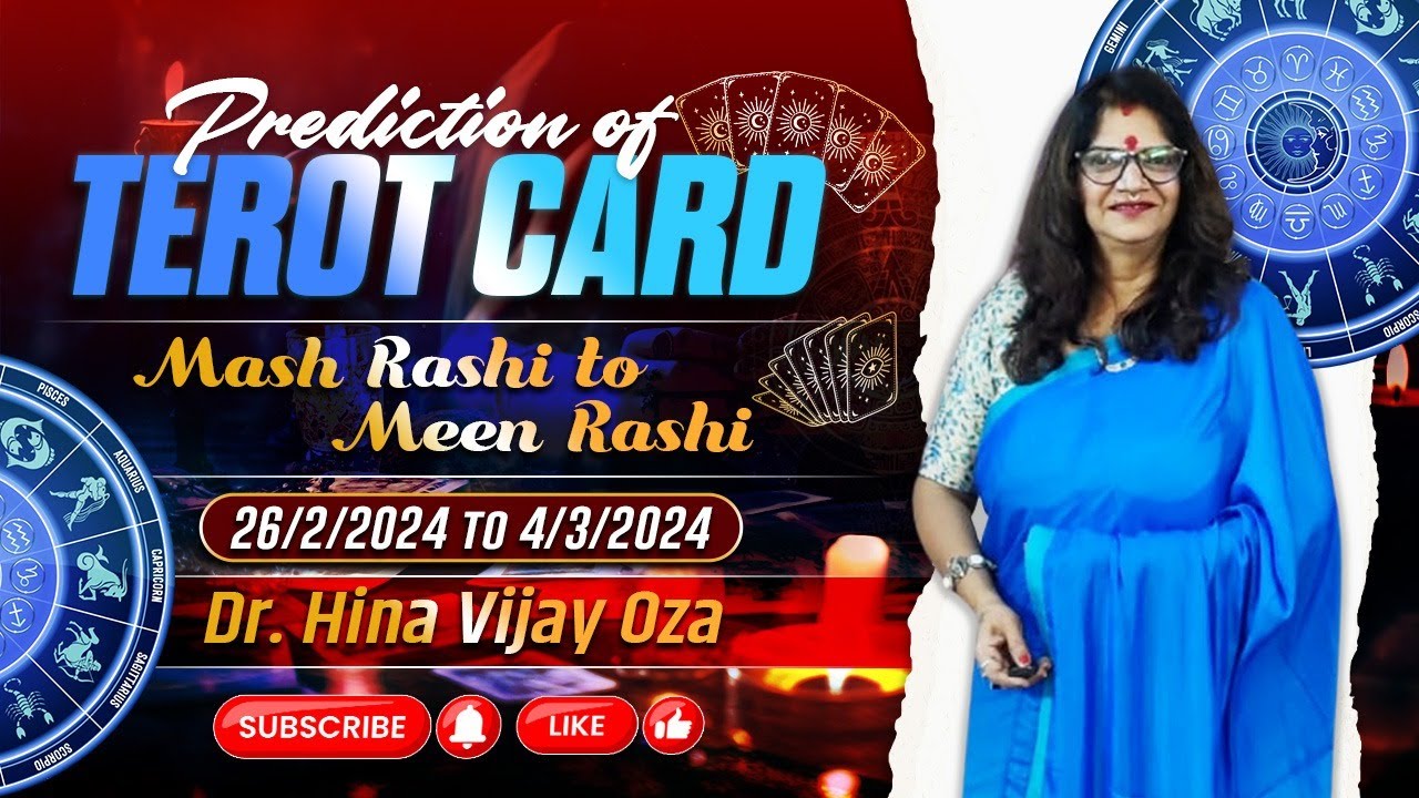 Prediction for Tarot card.Mash Rashi to Meen Rashi.26/2/2024 to 4/3 ...