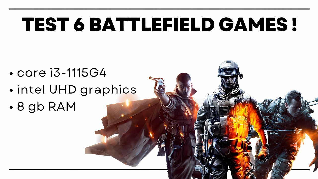 Tes 6 seri game Battlefield • core i3-1115G4 + intel UHD graphics + 8 ...