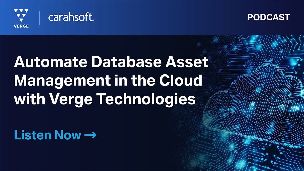 Automate Database Asset Management in the Cloud with Verge Technologies ...