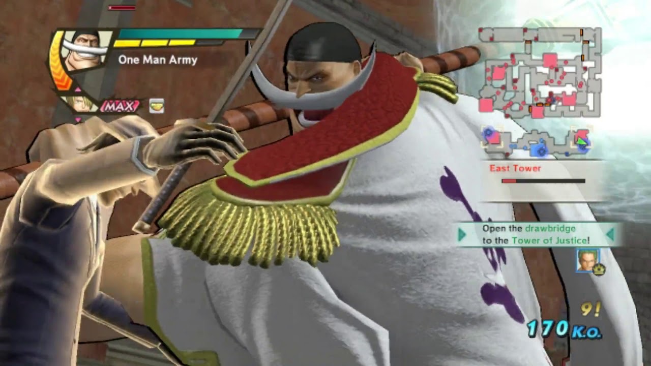 whitebeard vs all marine comander (game one piece warior 3) - YouTube